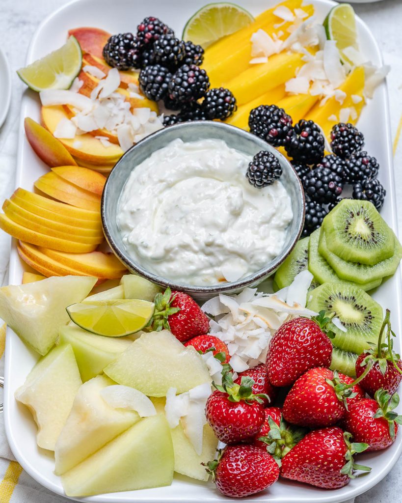 Crowd Pleasing Summer Fruit Platter with Coconut Lime Dip! | Clean Food ...