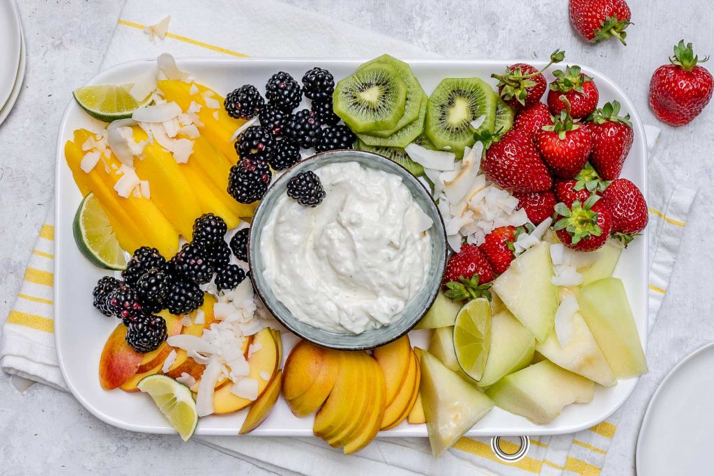 Crowd Pleasing Summer Fruit Platter with Coconut Lime Dip! | Clean Food ...