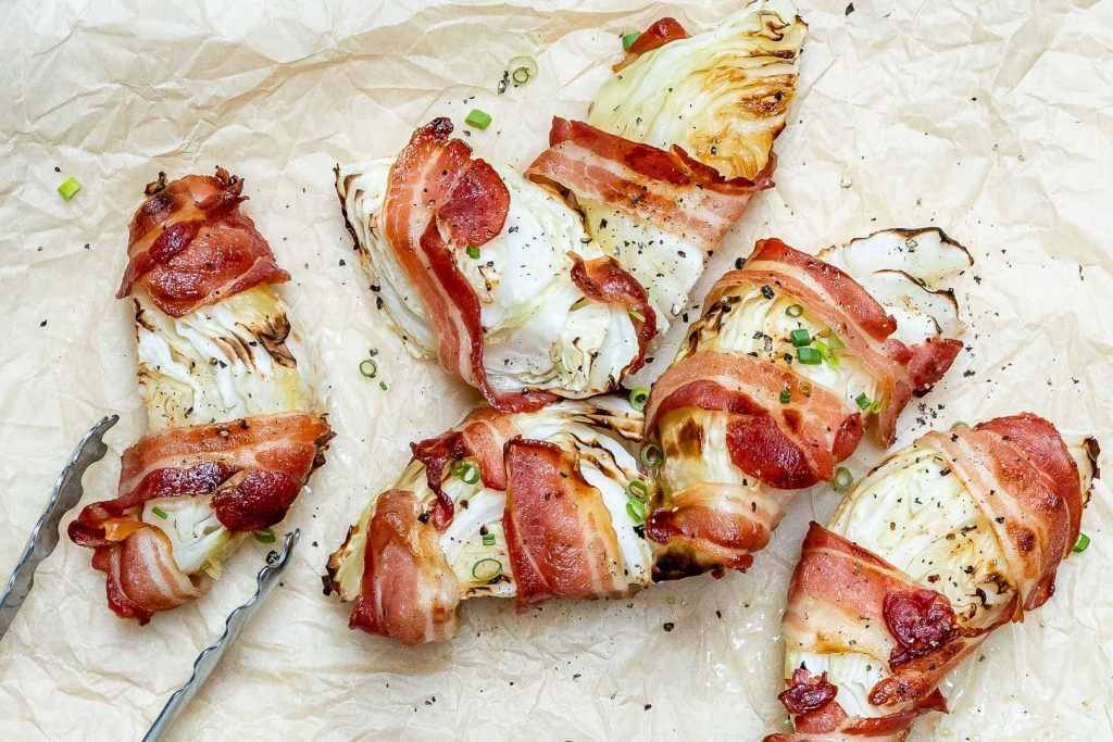 This Bacon Wrapped Cabbage is a Creative Side Dish Idea | Clean Food Crush