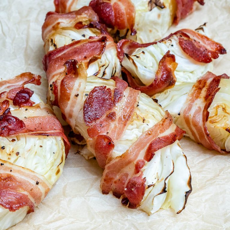 This Bacon Wrapped Cabbage is a Creative Side Dish Idea | Clean Food Crush