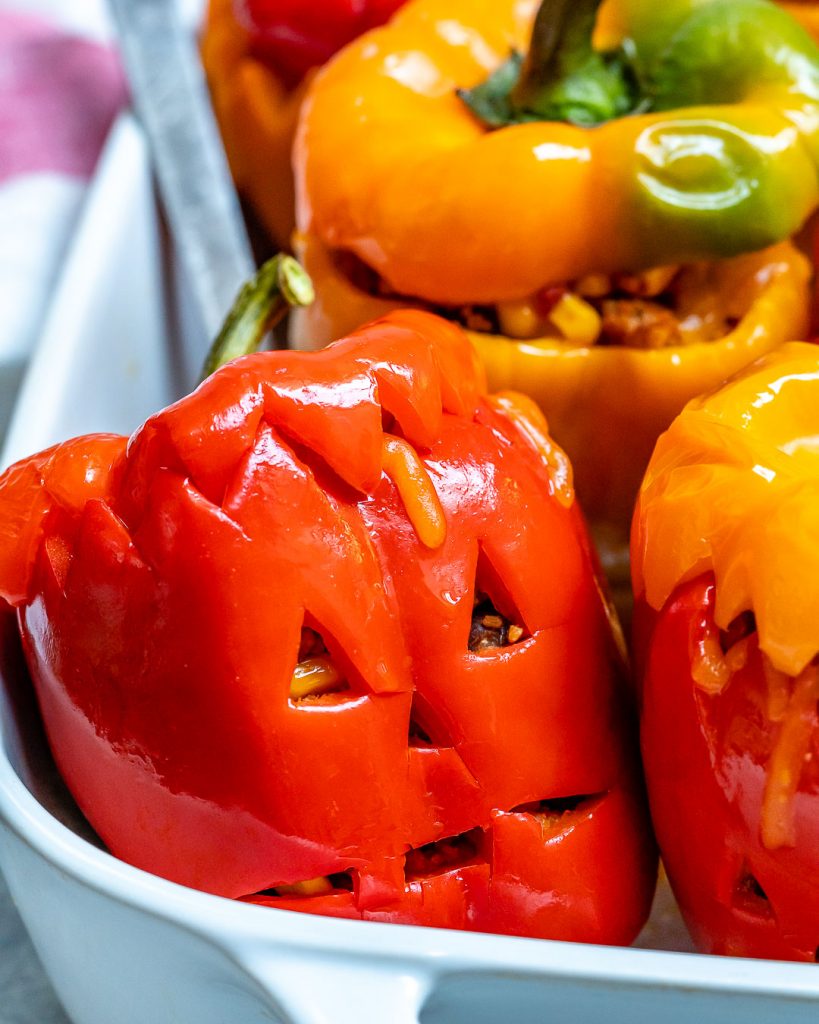 These Halloween Stuffed Peppers are the Cutest! | Clean Food Crush
