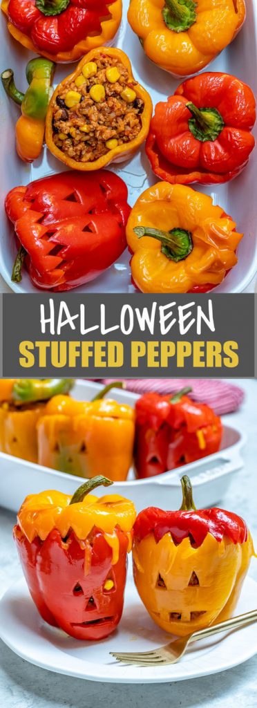 These Halloween Stuffed Peppers are the Cutest! | Clean Food Crush