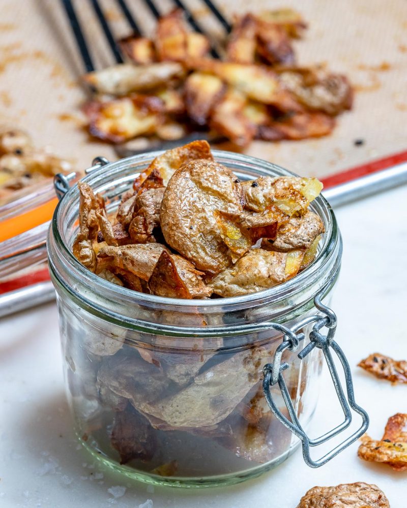 Eat Clean with these Homemade Crispy Baked Potato Peel Chips! | Clean ...