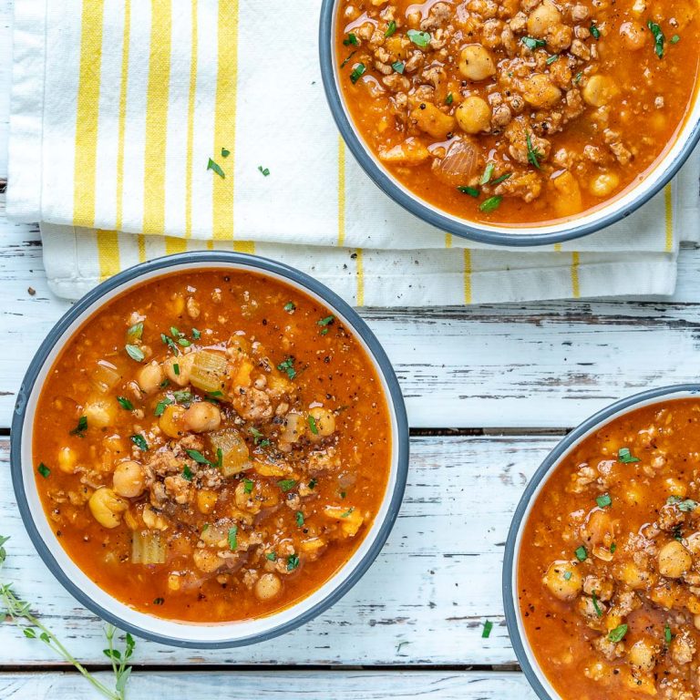 Cozy up with this Moroccan Spiced Turkey Soup! | Clean Food Crush