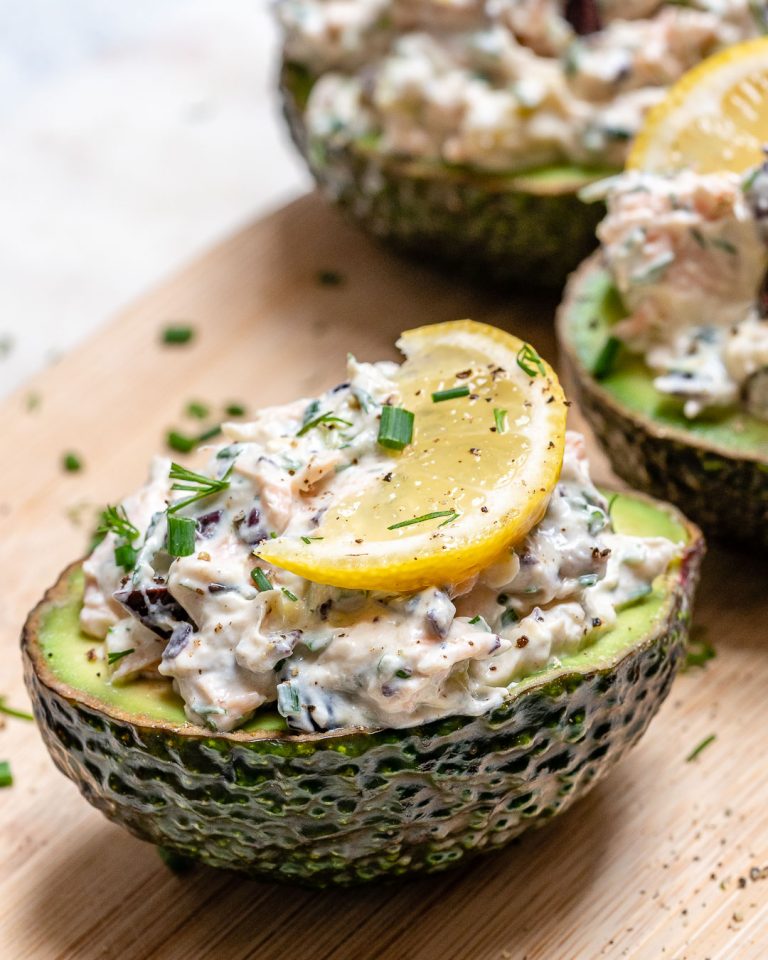 Salmon Stuffed Avocados For Hormone Healthy Fats Clean Food Crush