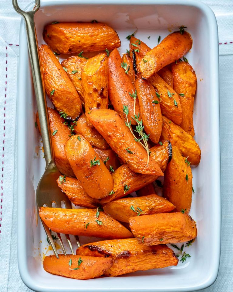Easy Roasted Carrots for a Healthy Side Dish Idea! | Clean Food Crush