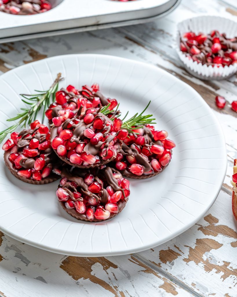 Festive Chocolate Pomegranate Cups for a Healthy Holiday Treat! | Clean ...