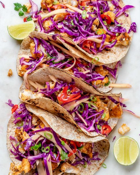 Fish Tacos with Limey Mango Cabbage Slaw for Epic Clean Eats! | Clean ...