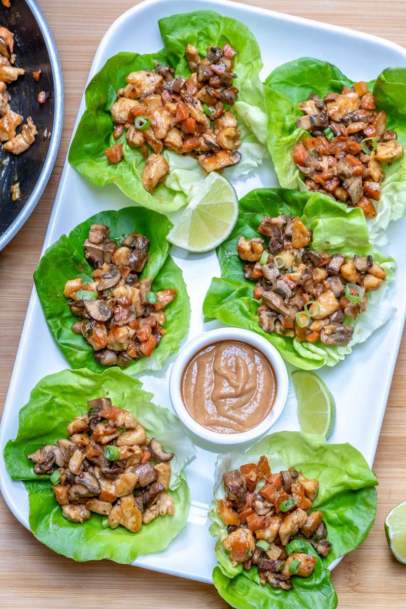 PB Chicken Lettuce Wraps for a Light Clean Eating Meal Idea! | Clean ...
