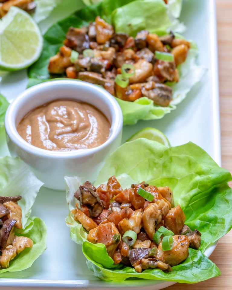 PB Chicken Lettuce Wraps for a Light Clean Eating Meal Idea! | Clean ...
