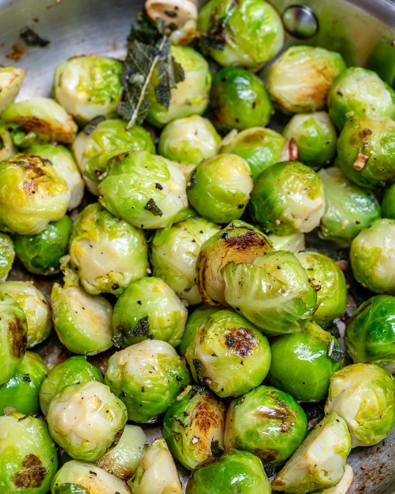 Garlic Sage Brussels Sprouts for a Crowd Pleasing Side Dish! | Clean ...