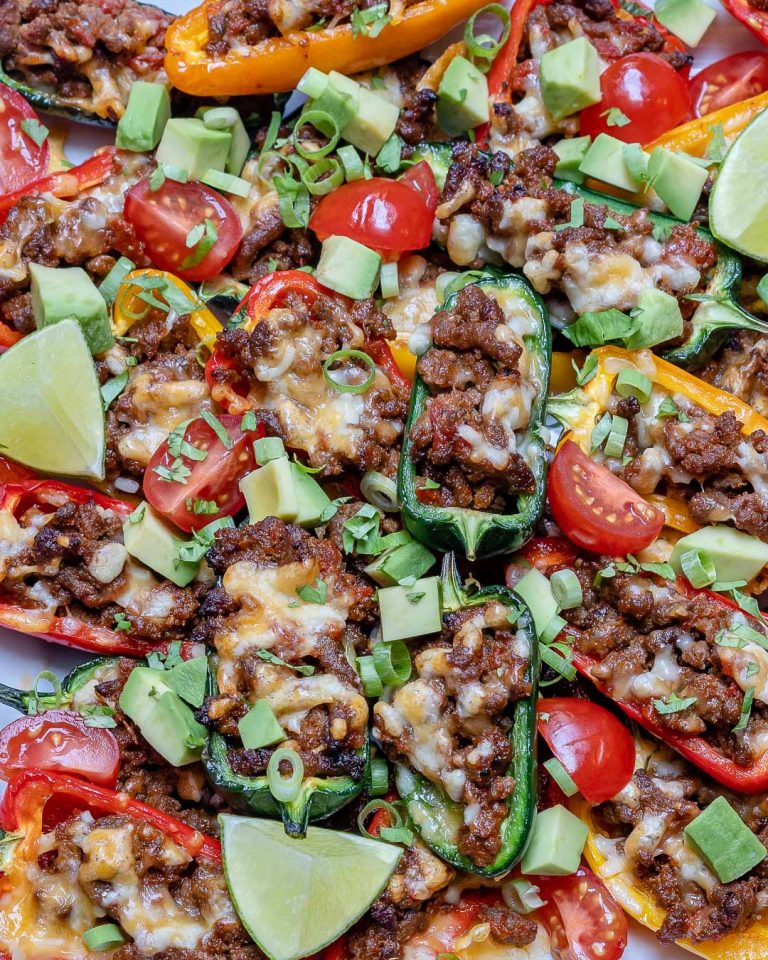 Taco Stuffed Mini Peppers for SUPER Tasty Clean Eats! (Crowd Pleaser ...