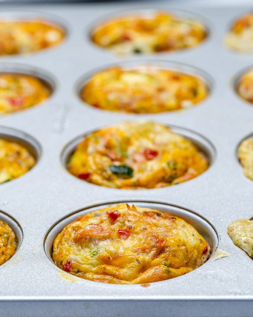 Veggie-Packed Frittata Egg Muffins for Cheery Mornings! | Clean Food Crush