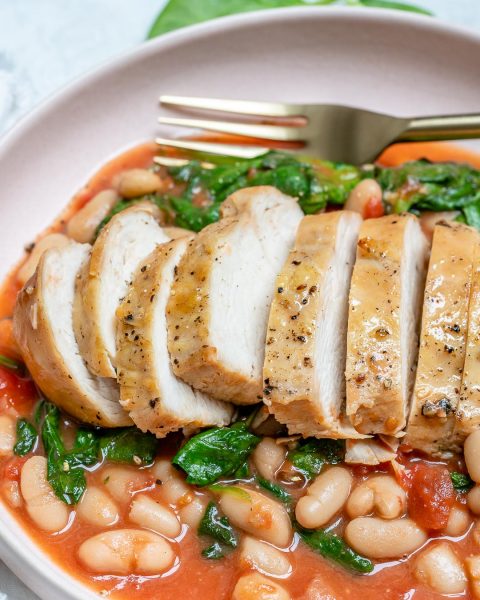 Tuscan Chicken White Bean Skillet for Healthy Comfort Food! | Clean ...