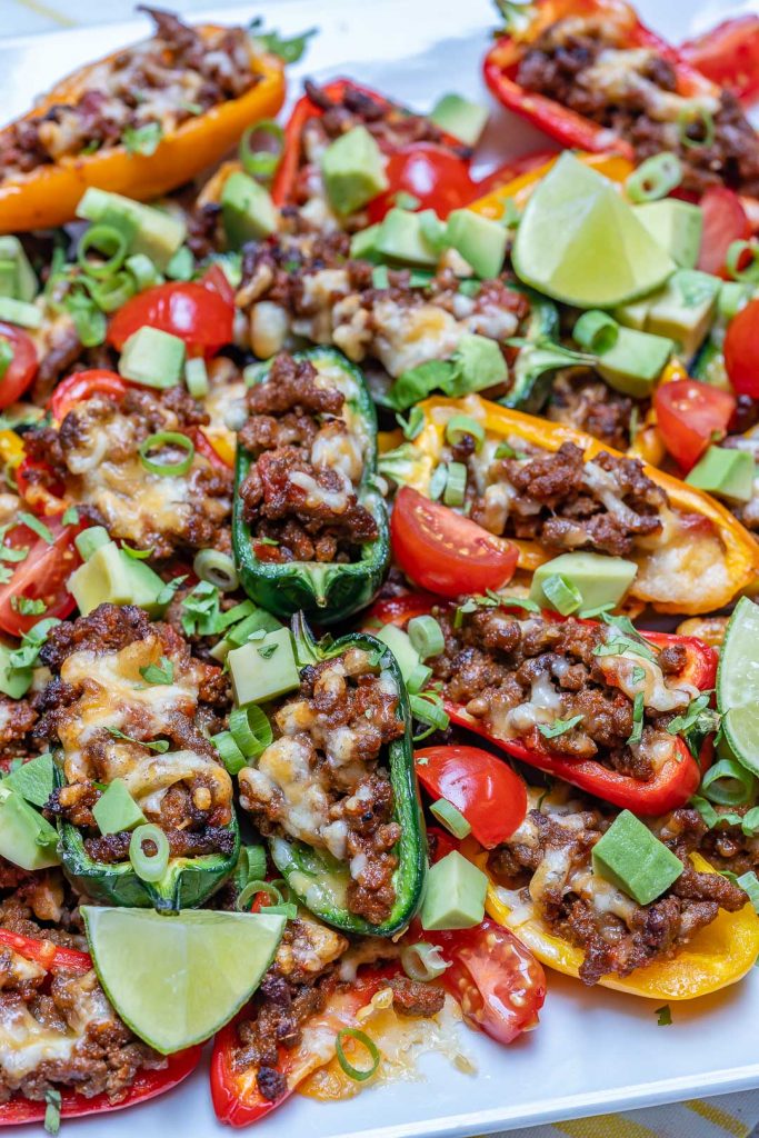 Taco Stuffed Mini Peppers for SUPER Tasty Clean Eats! (Crowd Pleaser ...