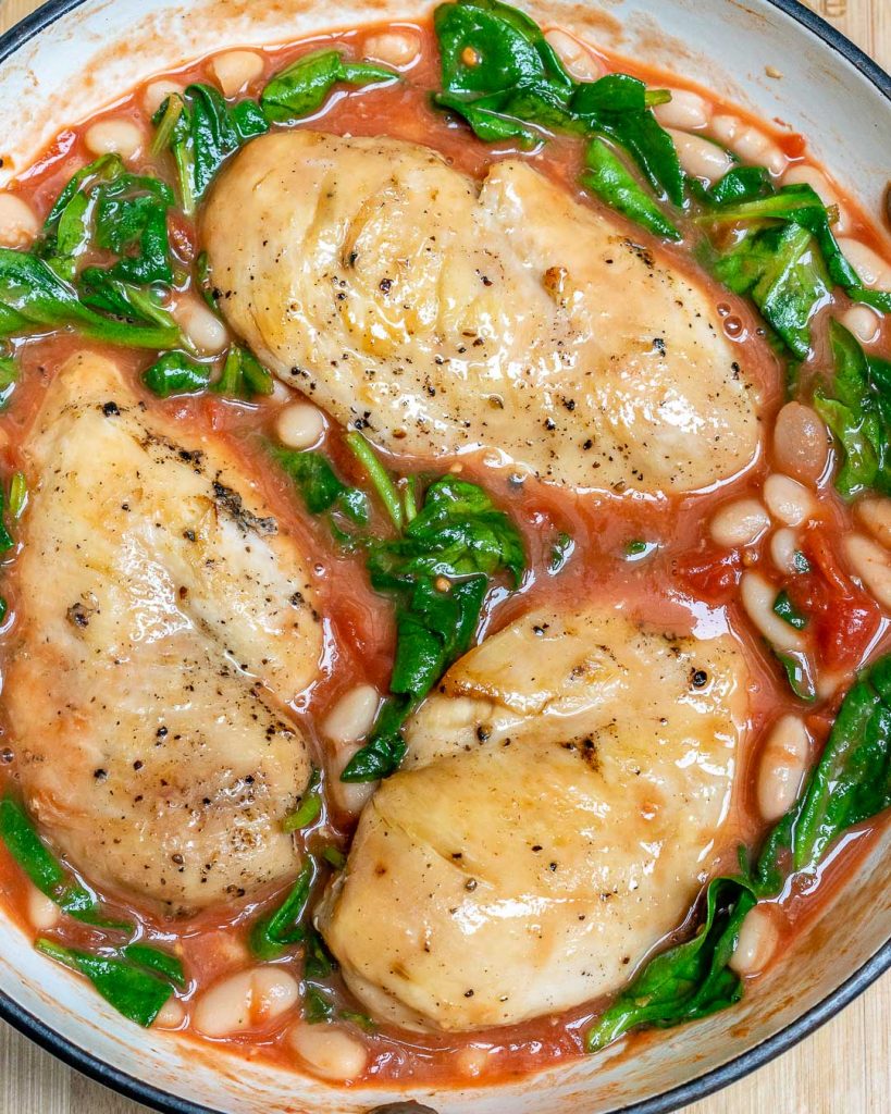 Tuscan Chicken White Bean Skillet for Healthy Comfort Food! | Clean ...
