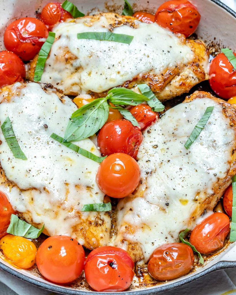 Chicken Caprese Skillet for a Beautiful Clean Eating Dinner Idea ...
