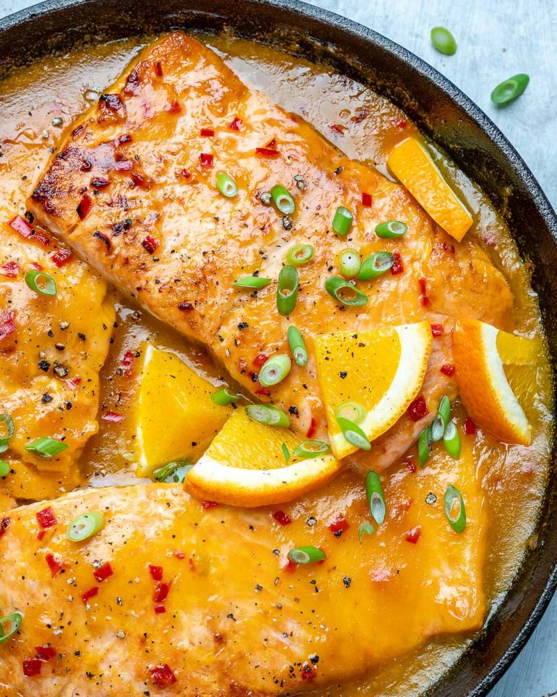 Sweet + Spicy Saucy Orange Salmon for a Fast & Easy Dinner! | Clean ...