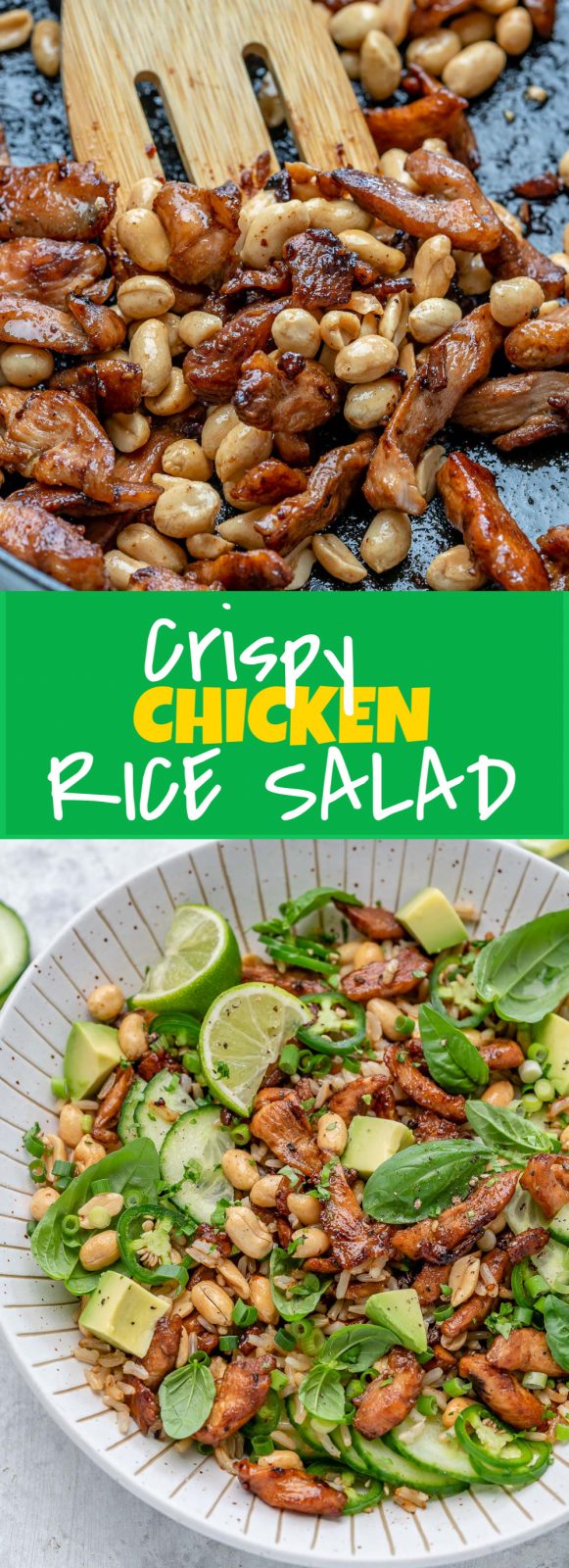 Crispy Crunchy Chicken + Rice Herb Salad | Clean Food Crush