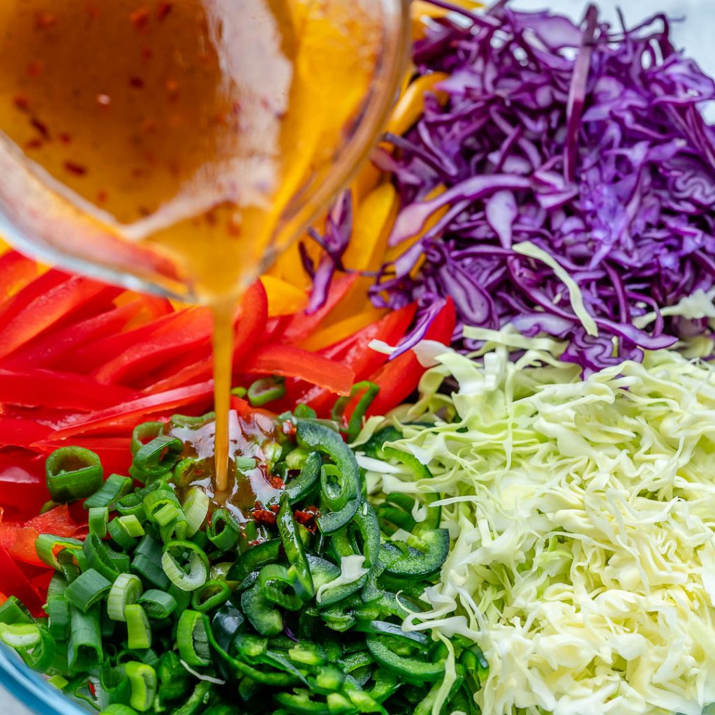 Sweet + Spicy Rainbow Slaw | Clean Food Crush