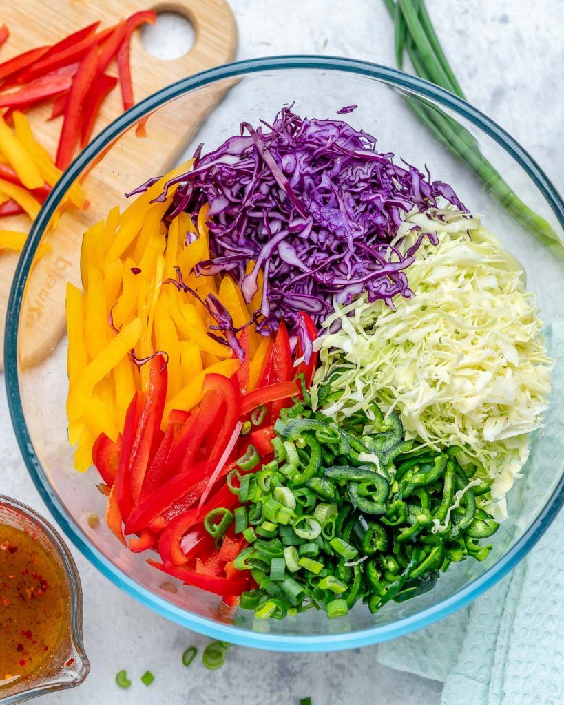 Sweet + Spicy Rainbow Slaw | Clean Food Crush
