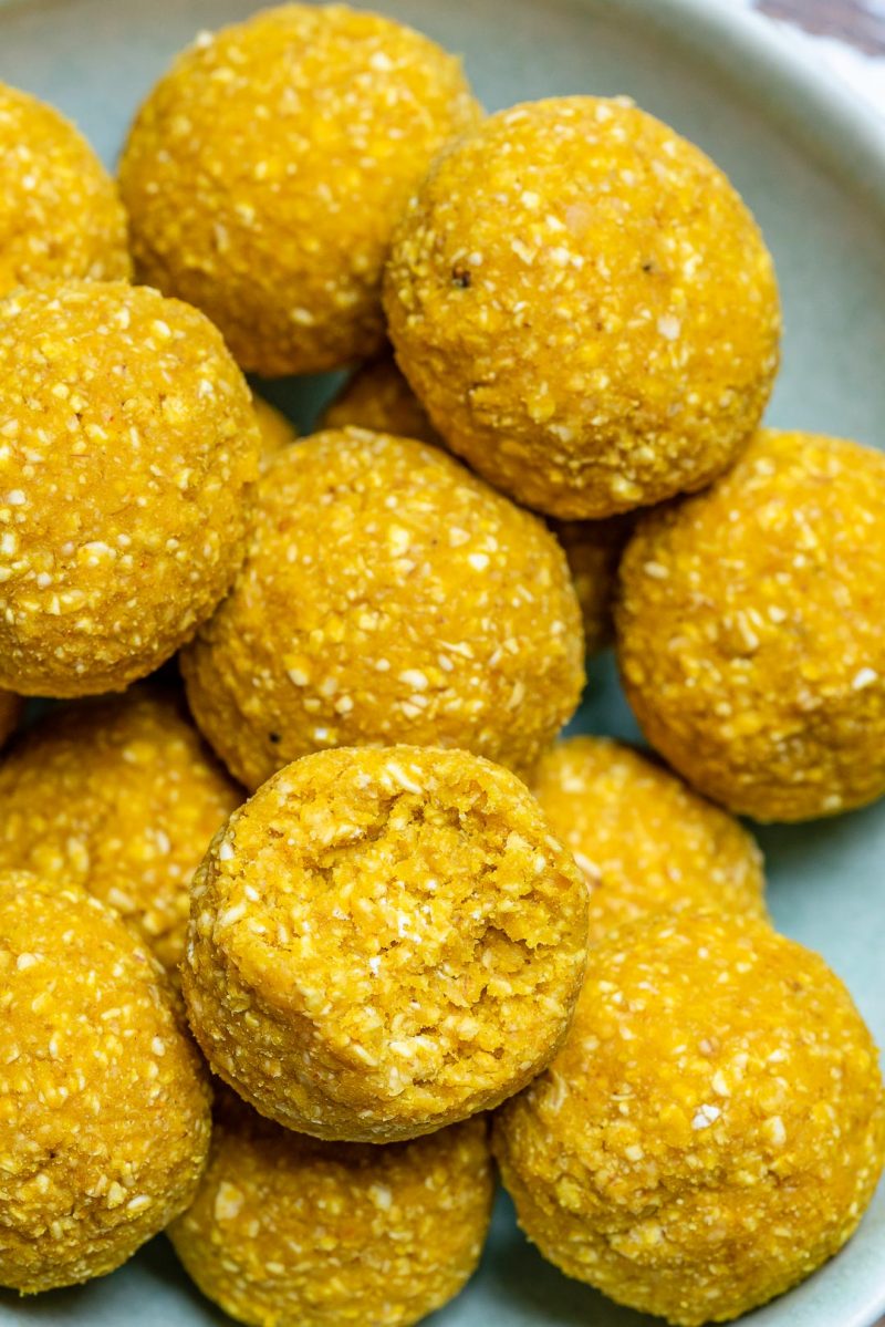 Turmeric Lemon Ginger Protein Balls | Clean Food Crush