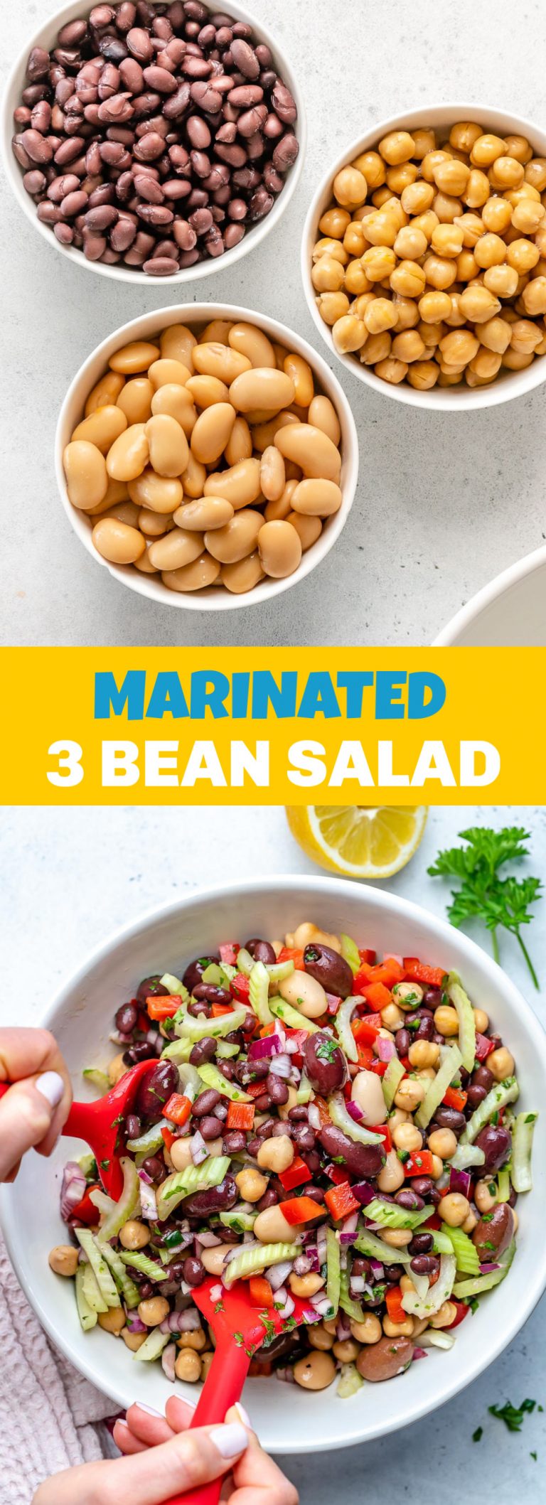 Marinated 3 Bean Salad | Clean Food Crush