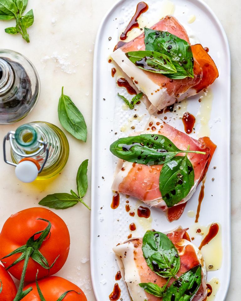 Prosciutto Wrapped Caprese Bites | Clean Food Crush