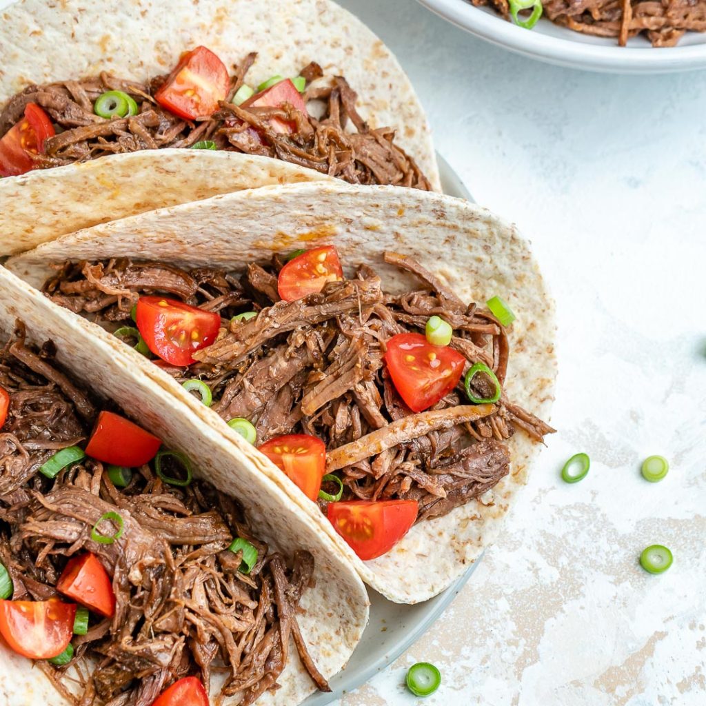 Instant Pot or Crockpot Barbacoa Beef Tacos | Clean Food Crush