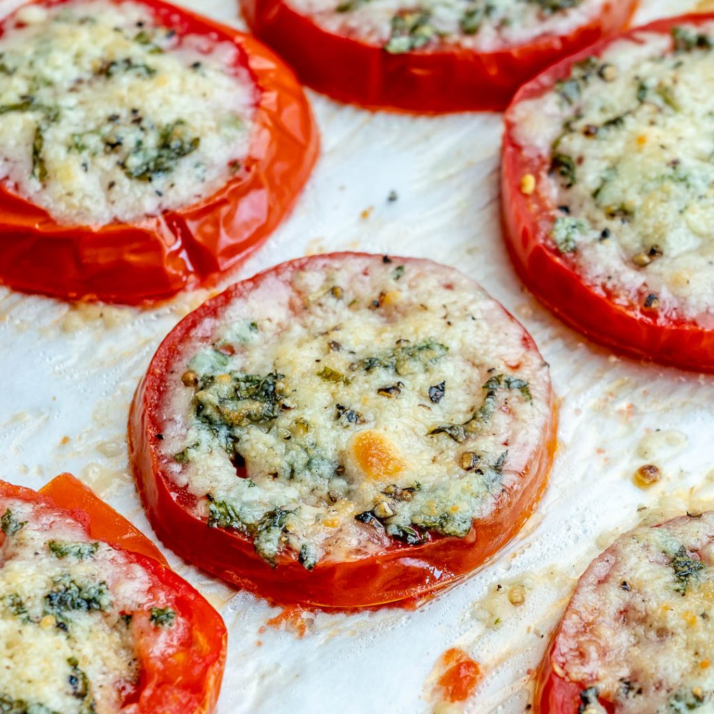 Baked Parmesan Tomatoes | Clean Food Crush