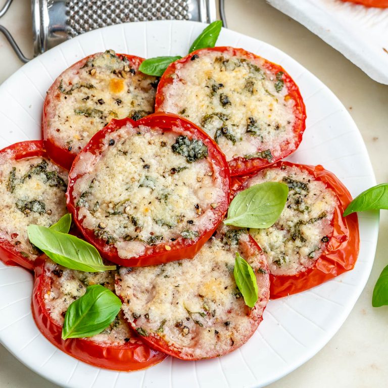 Baked Parmesan Tomatoes | Clean Food Crush