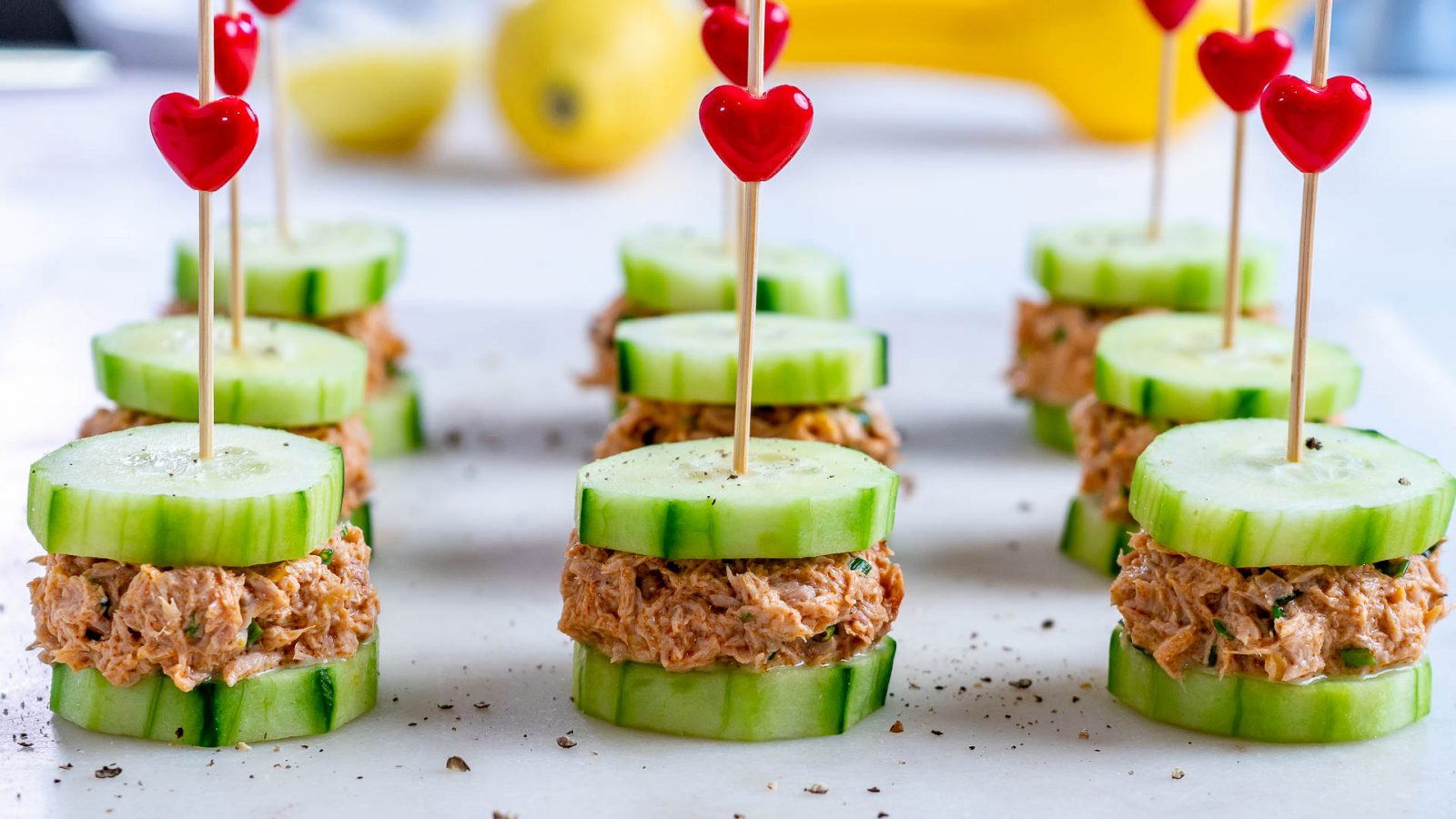 Tuna Cucumber Party Bites | Clean Food Crush