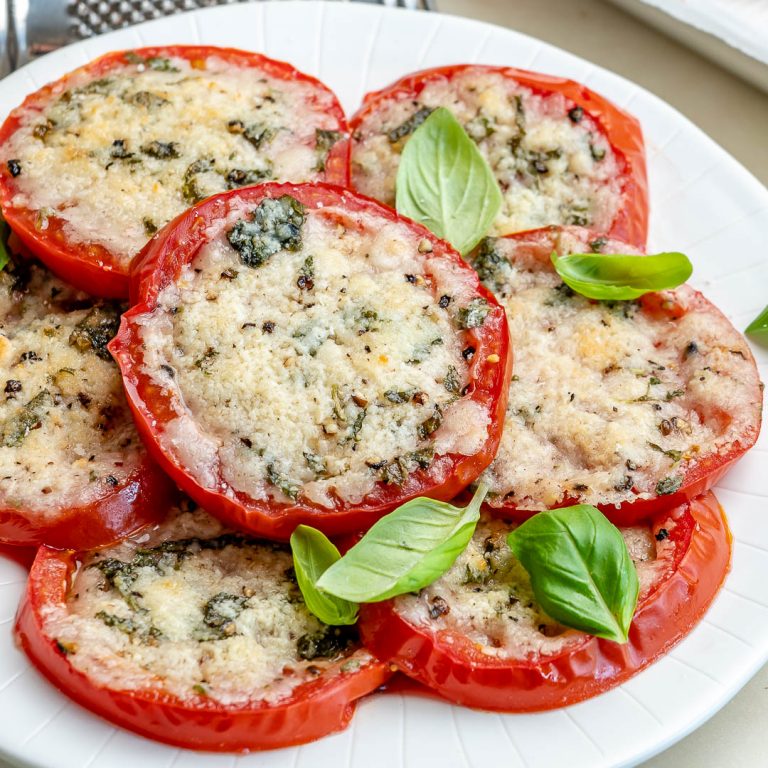 Baked Parmesan Tomatoes | Clean Food Crush
