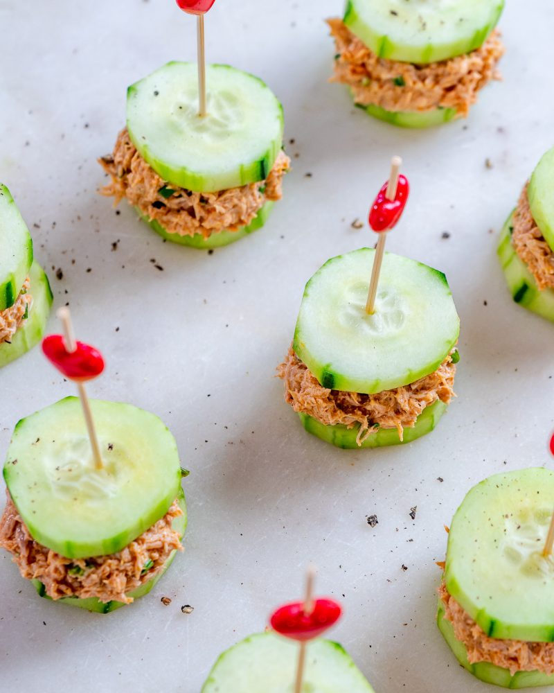 Tuna Cucumber Party Bites | Clean Food Crush