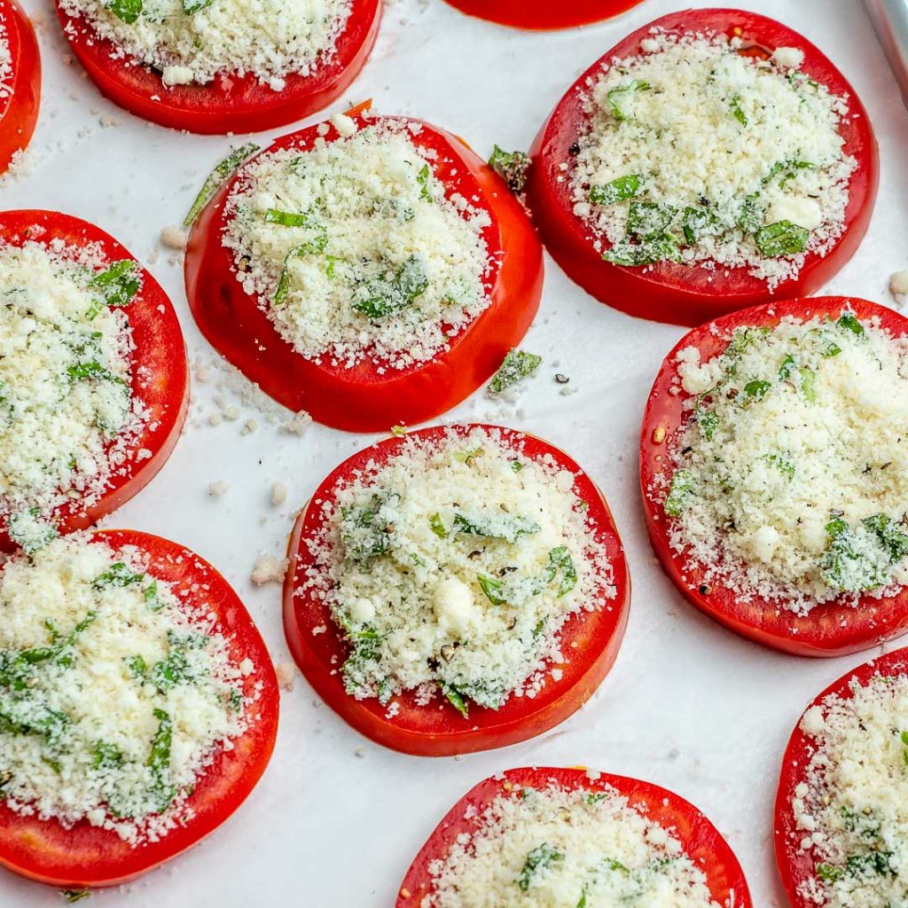 Baked Parmesan Tomatoes | Clean Food Crush