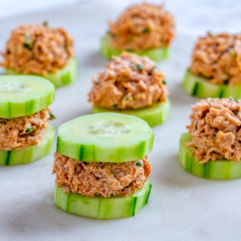 Tuna Cucumber Party Bites | Clean Food Crush