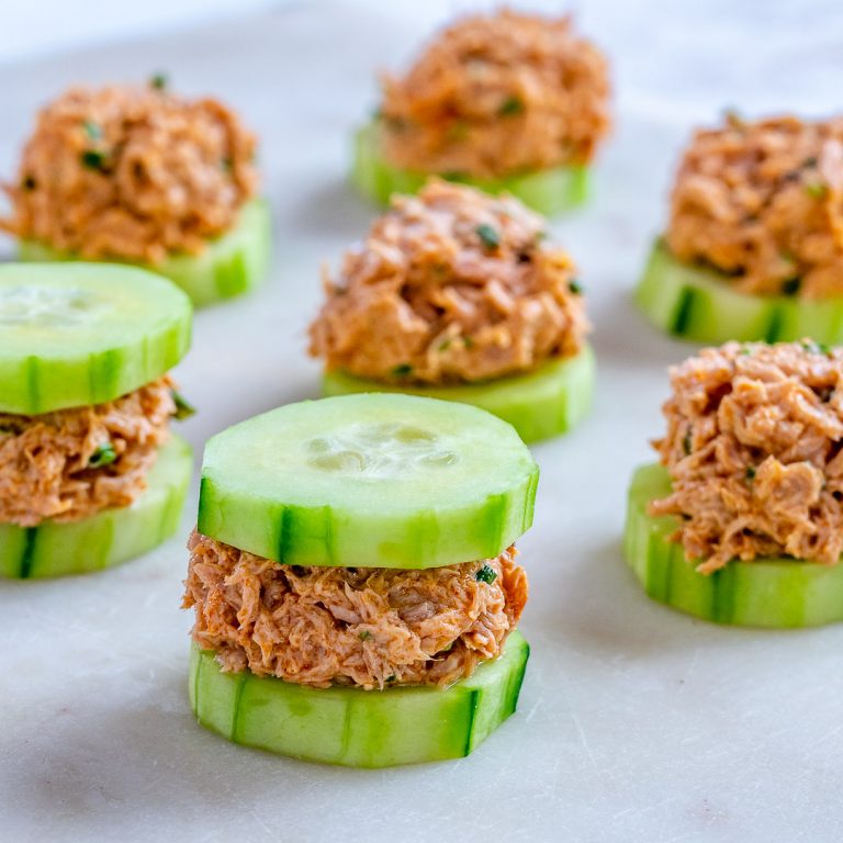 Tuna Cucumber Party Bites | Clean Food Crush