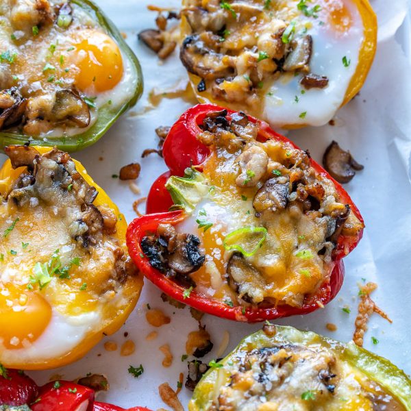 Breakfast Stuffed Peppers | Clean Food Crush