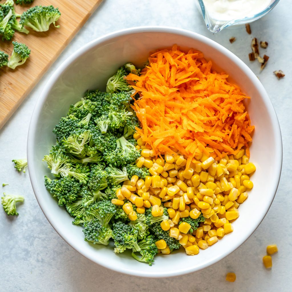 Broccoli + Fresh Corn + Bacon Salad | Clean Food Crush