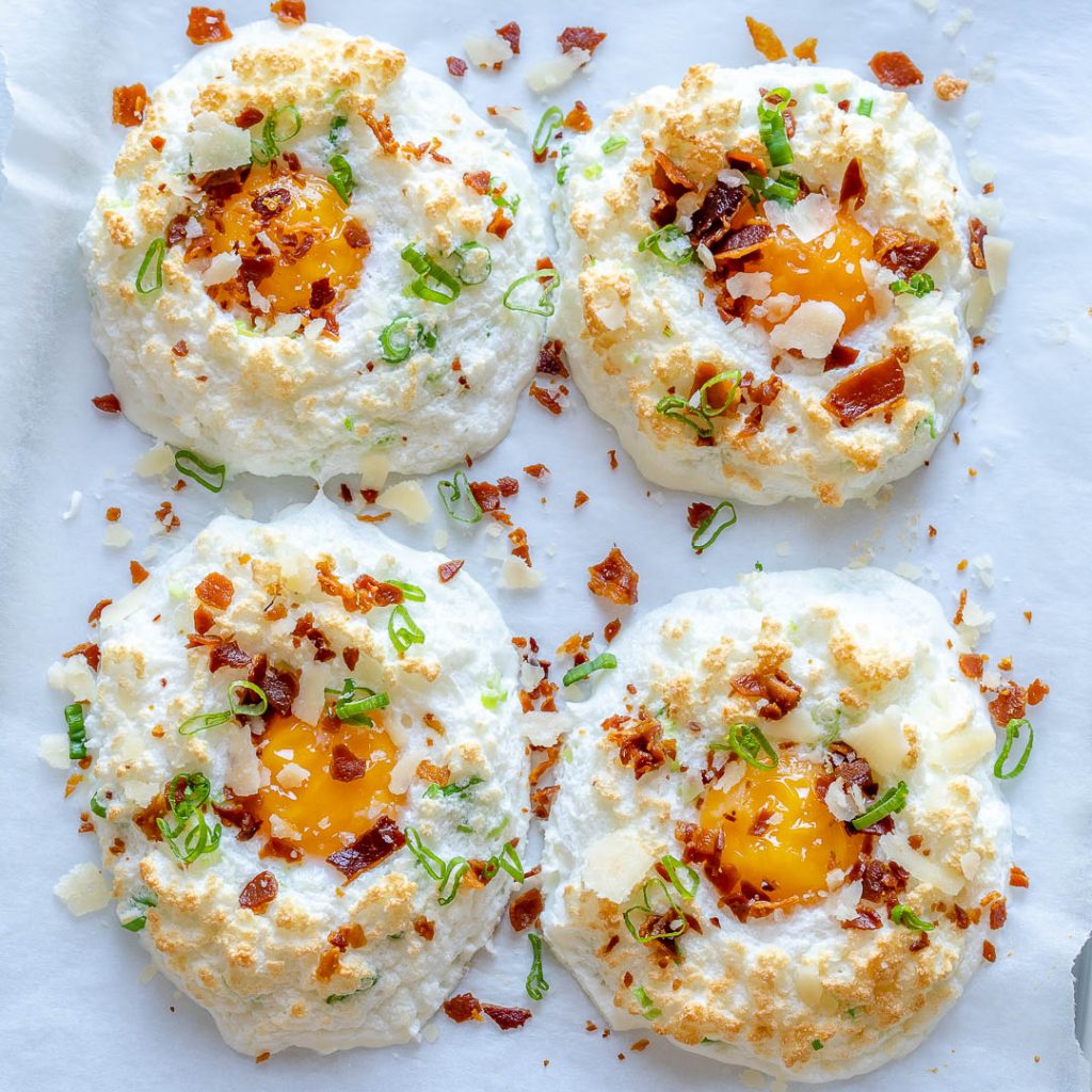 Loaded Cloud Eggs | Clean Food Crush