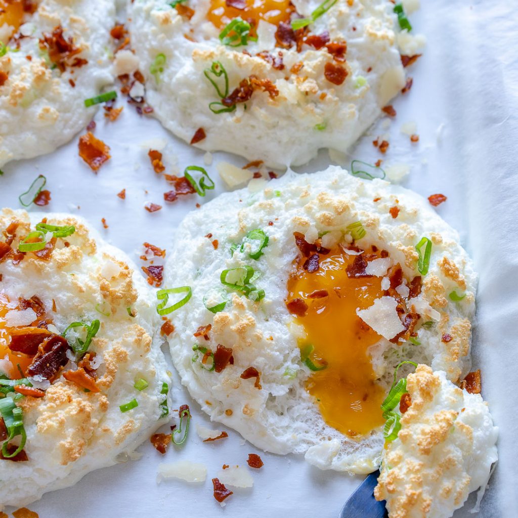 Loaded Cloud Eggs | Clean Food Crush