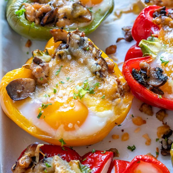 Breakfast Stuffed Peppers | Clean Food Crush