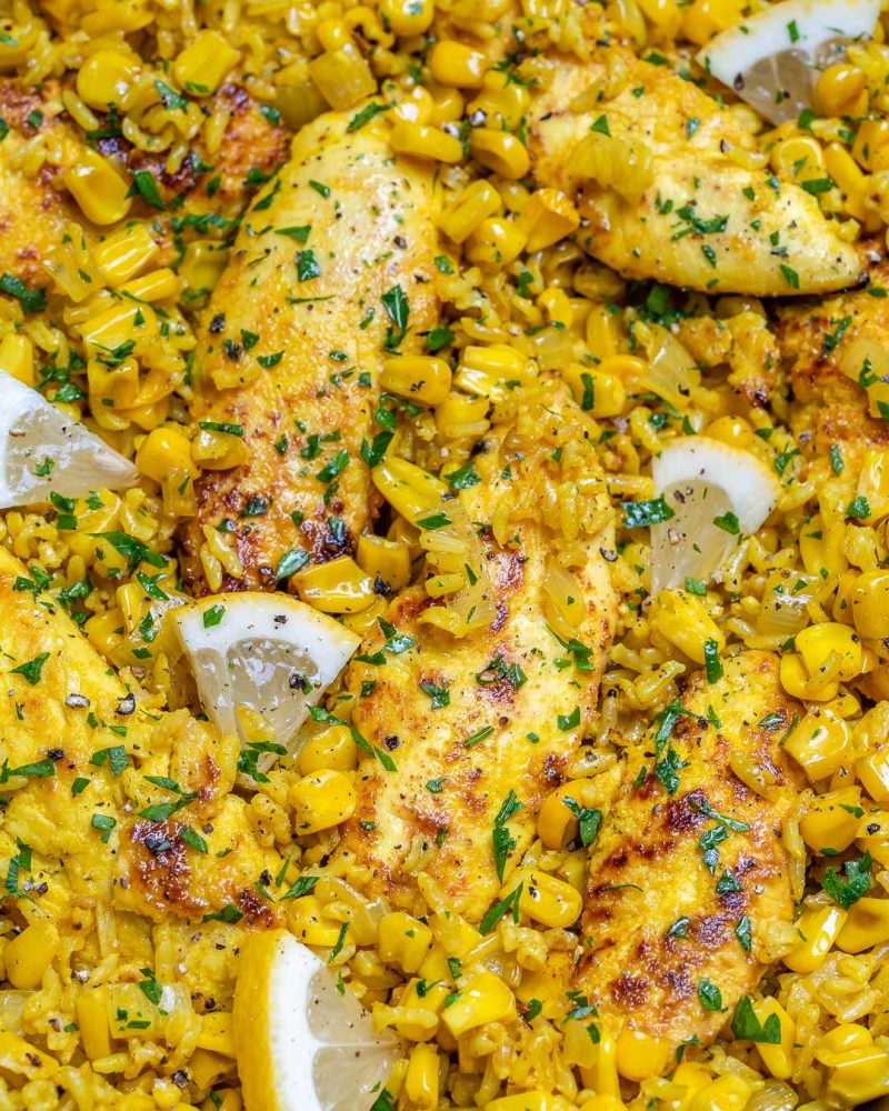 Turmeric Ginger Chicken Rice Skillet Recipe | Clean Food Crush