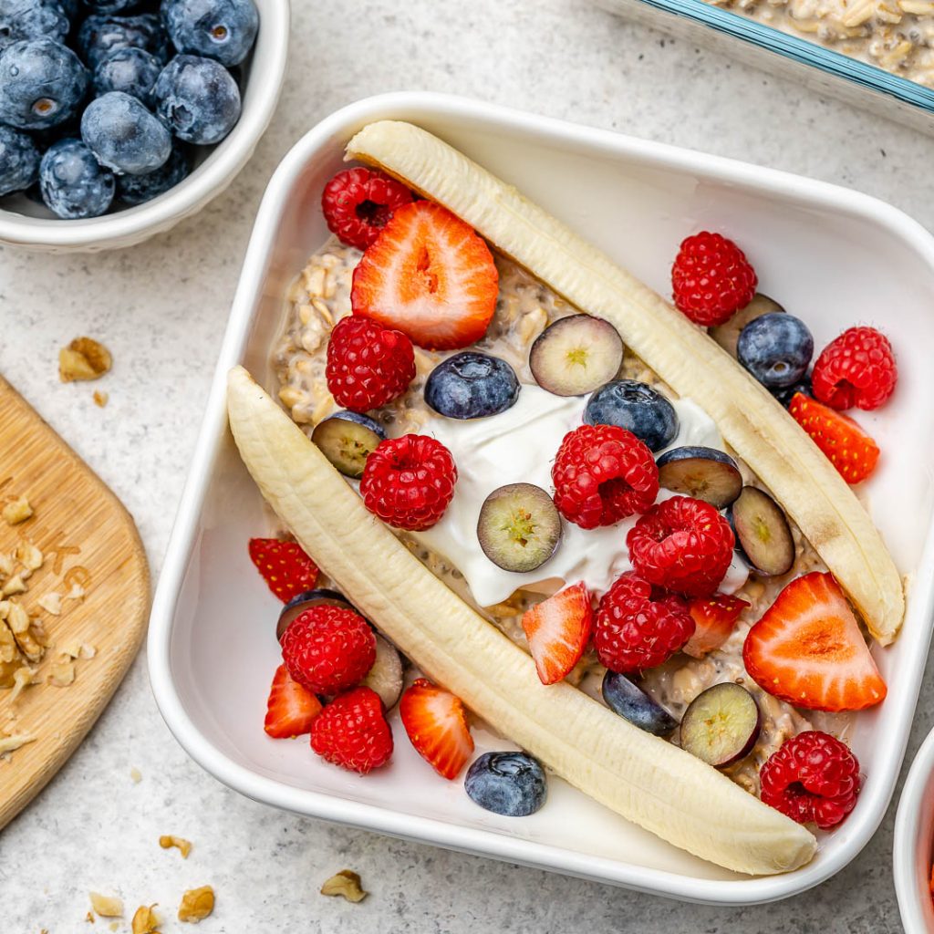 Banana Split Oatmeal Bowls Clean Food Crush