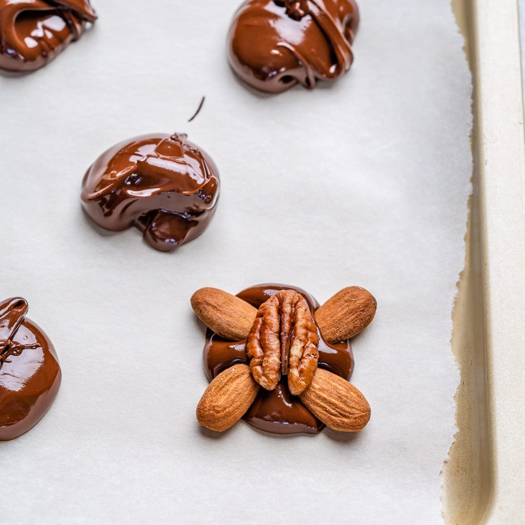 3 Ingredient Turtle Chocolate Bites | Clean Food Crush