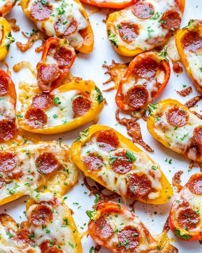 Pepper Pizza Poppers | Clean Food Crush