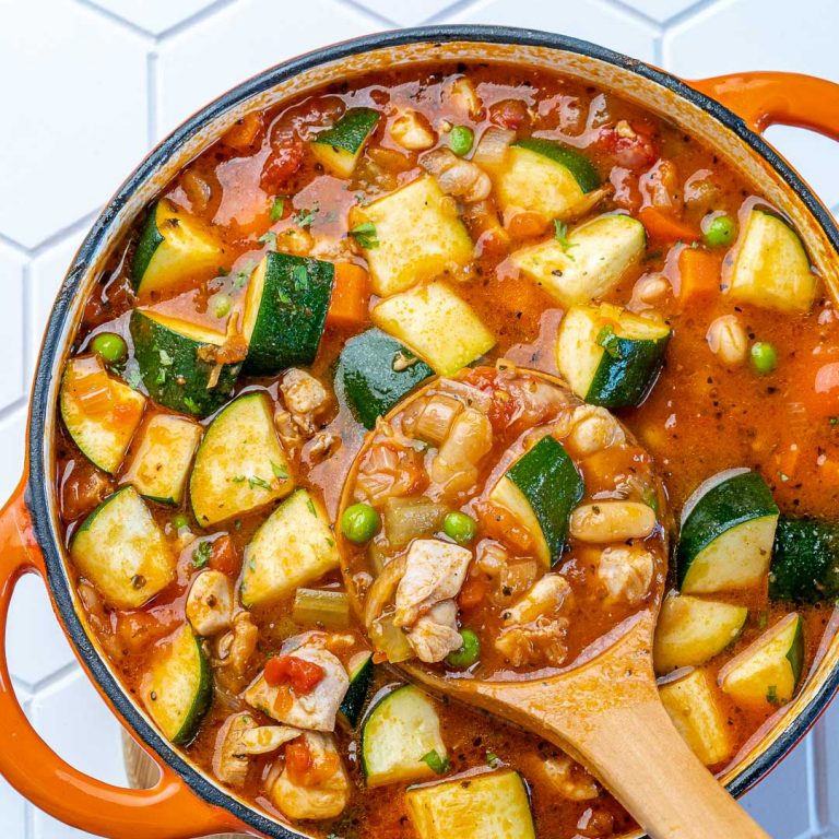 Quick Chicken Minestrone Soup | Clean Food Crush