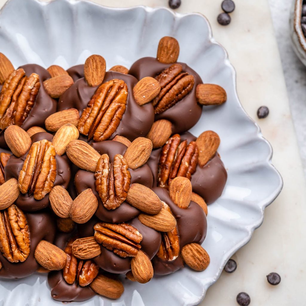 3 Ingredient Turtle Chocolate Bites | Clean Food Crush