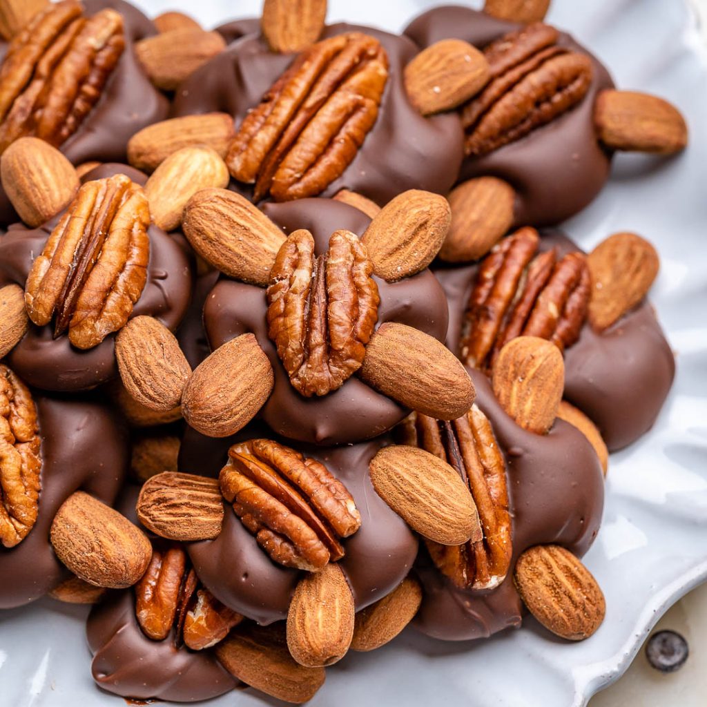 3 Ingredient Turtle Chocolate Bites | Clean Food Crush