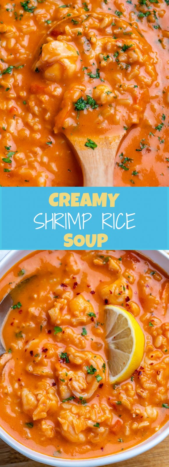 Creamy Shrimp + Rice Soup | Clean Food Crush